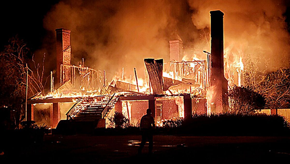 Friday night fire destroys historic Frogmore house