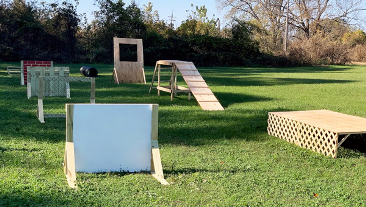 Boy Scouts build K-9 obstacle course