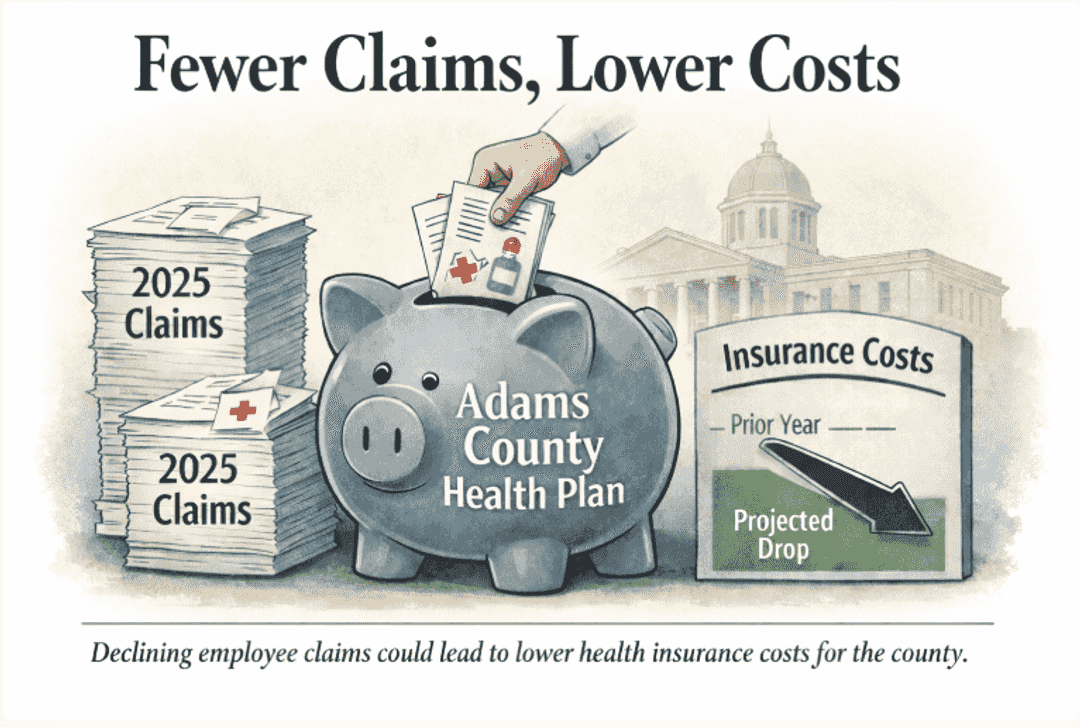County can expect lower health insurance costs next year, ag...