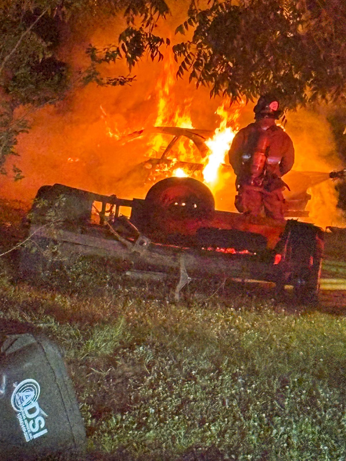 Natchez firefighters extinguish vehicle blaze on Saragossa R...