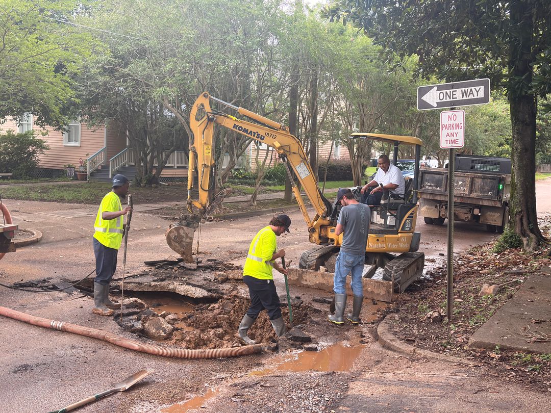 Water shut off in State Street area in Natchez until about 2...