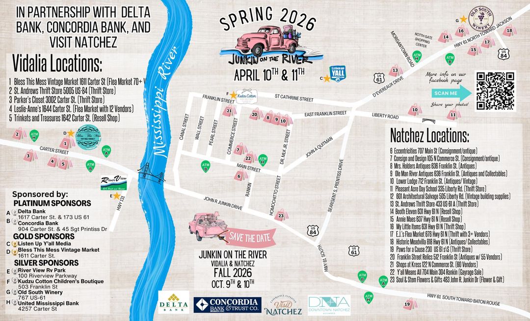 Spring 2026 Junkin on the River event is April 10 and 11