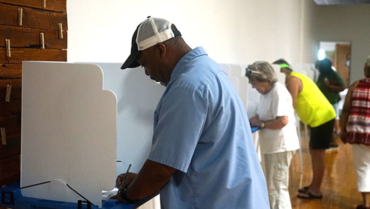 CHECK BACK OF BALLOT: Names on both sides