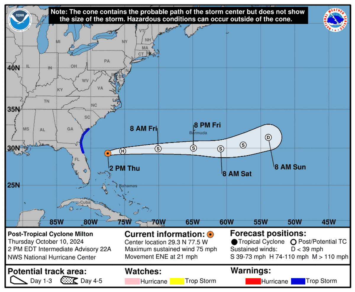 Latest update from the National Hurricane Center on Post Tropical Cycl...