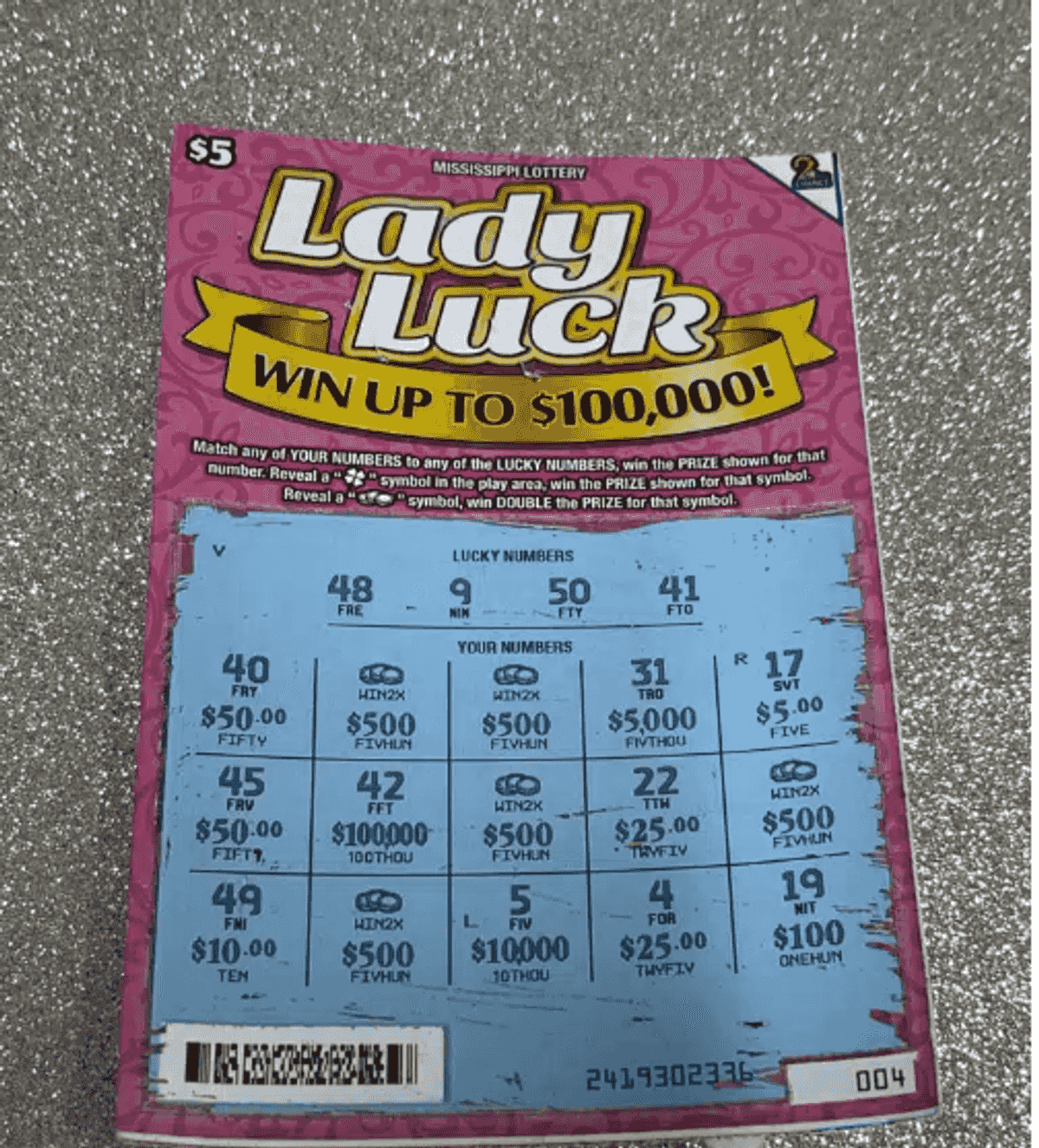 Natchez lottery player wins big with Lady Luck