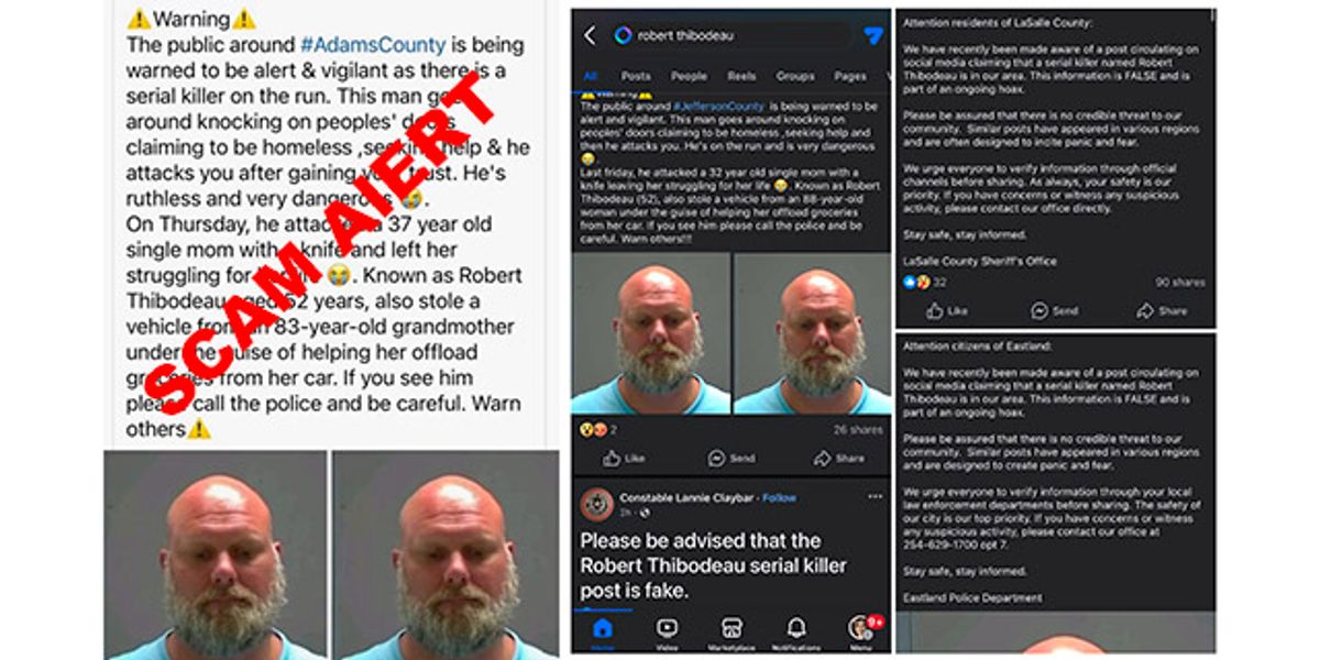 SCAM ALERT: Fake "serial killer" post widely spread on socia...