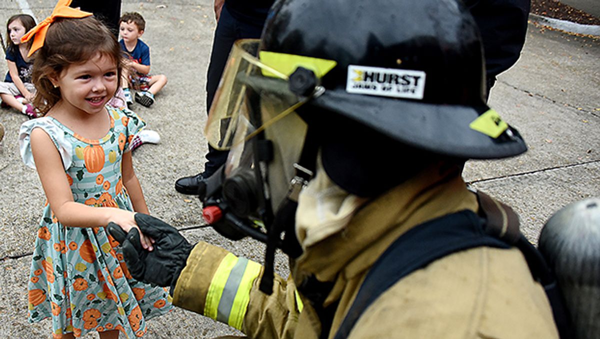 Firefighters are our friends: Preschoolers celebrate fire prevention m...