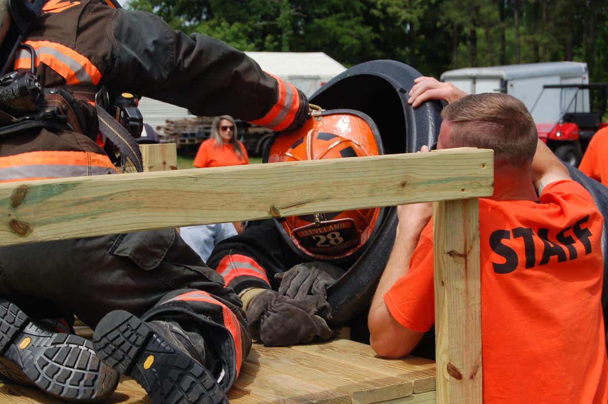 Junior firefighters display teamwork, grit