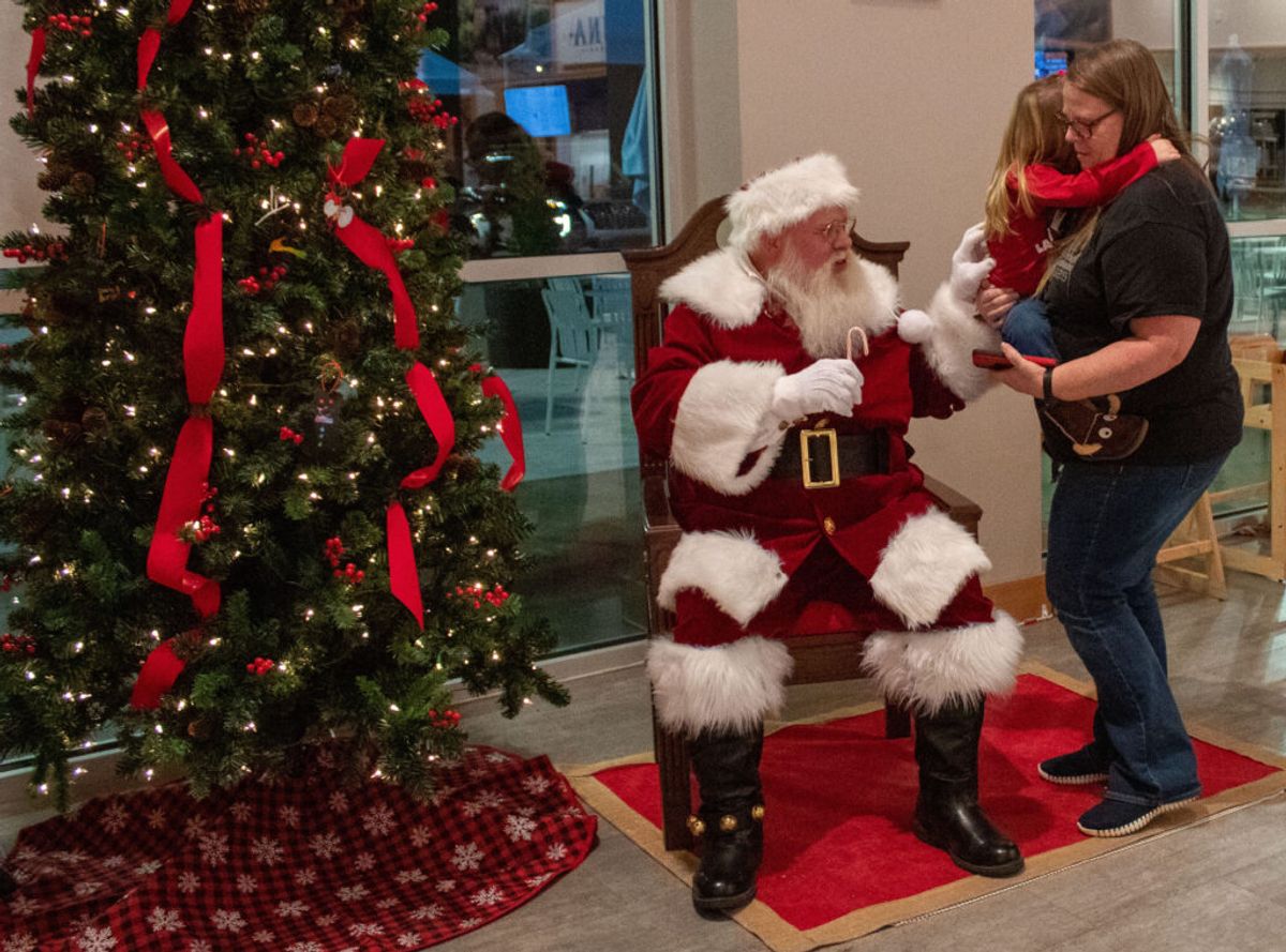 Food hall serves dinner with Santa