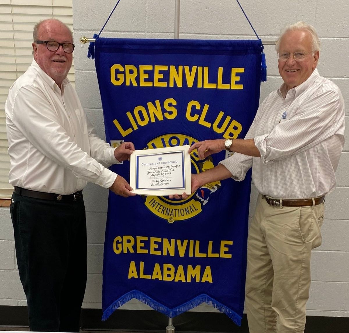 Mayor McLendon updates Lions on current projects