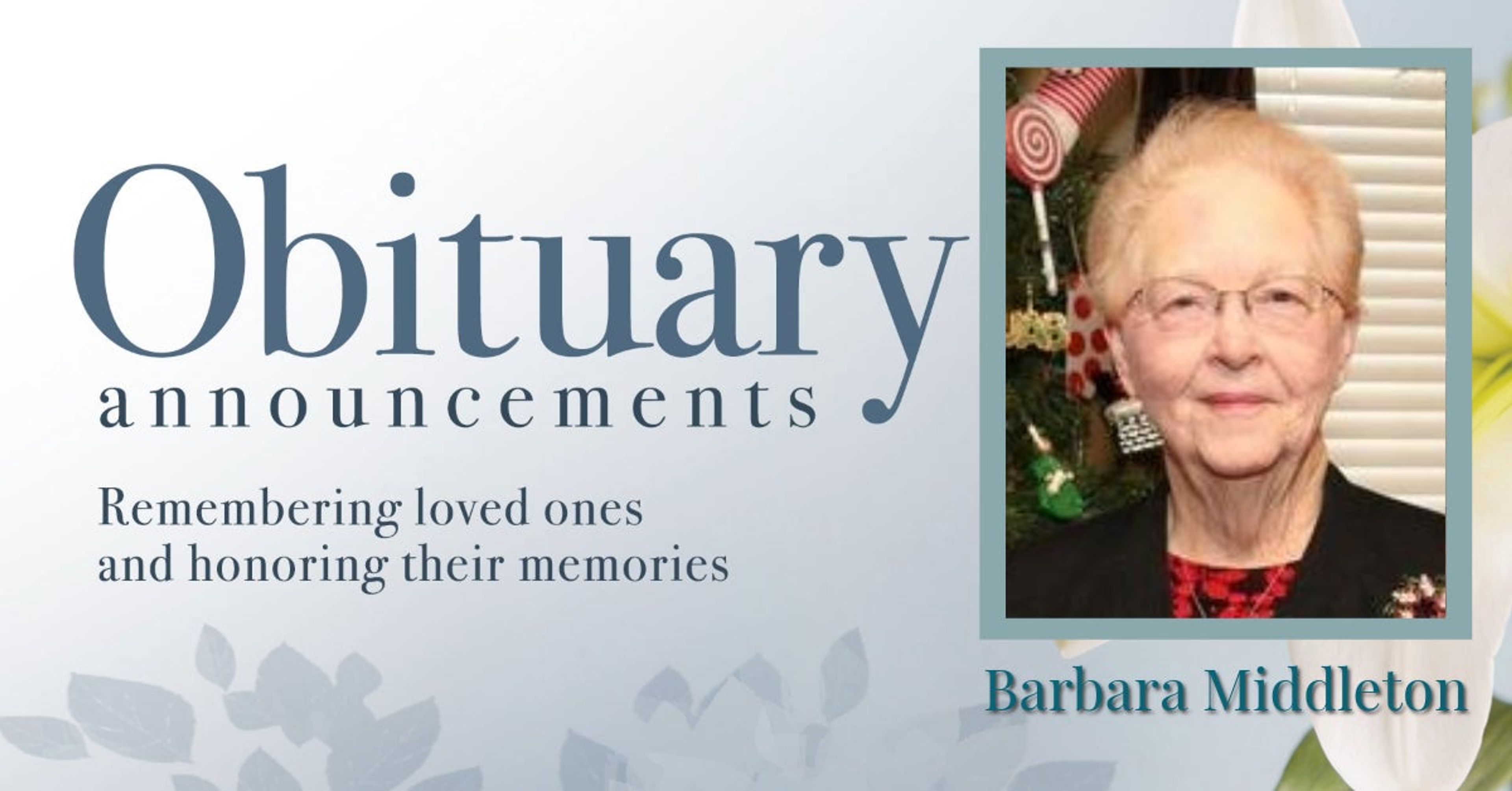 Obituary - Barbara Ann Perdue Middleton