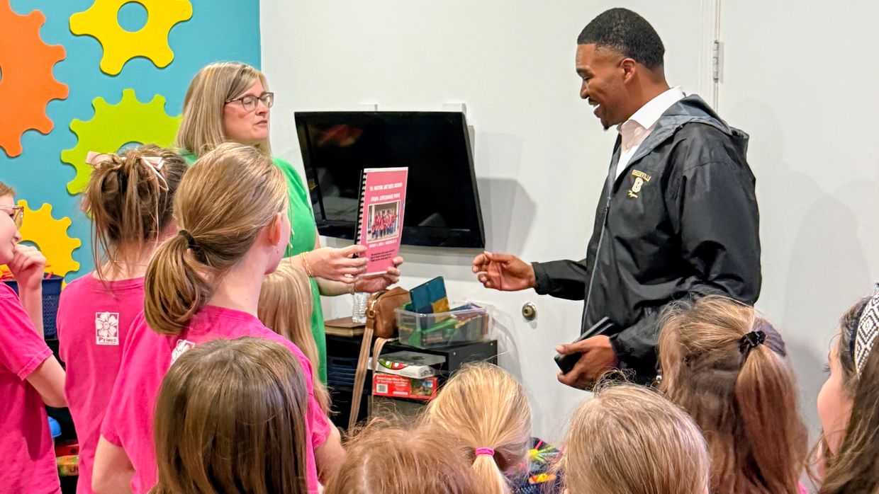 PRIMS girls welcome Brown as guest helper