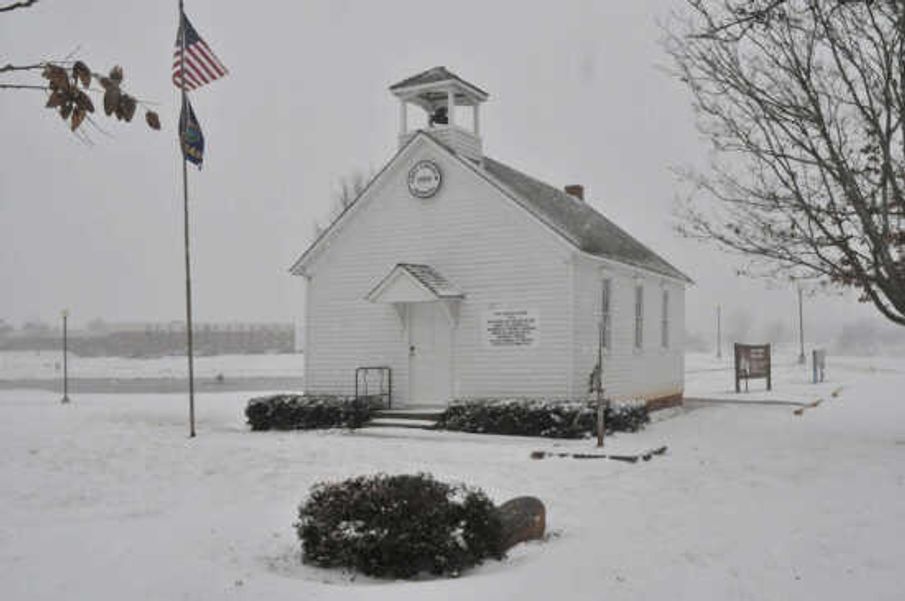 Snow blankets Fort Scott, Nevada areas