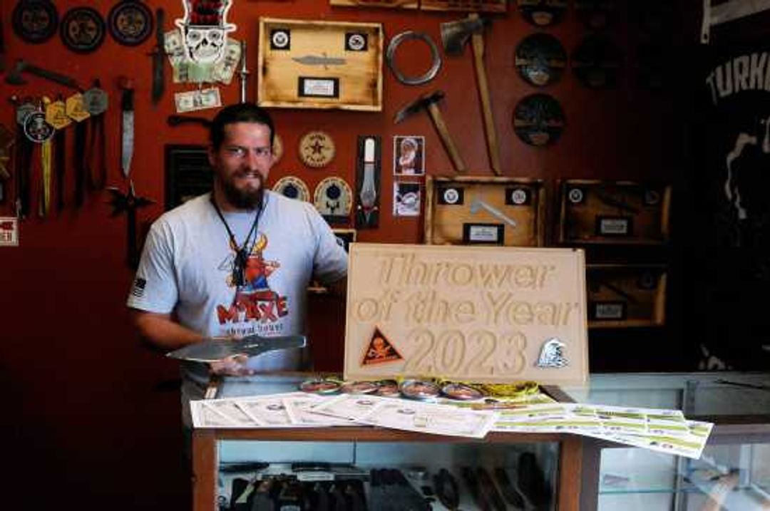 Aiming high gains national championship for local axe,knife thrower