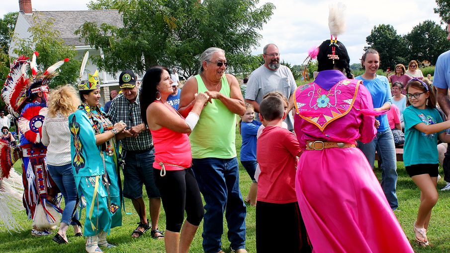 Experience Native Stories, Fancy Dancers and Corn Husk Craft...