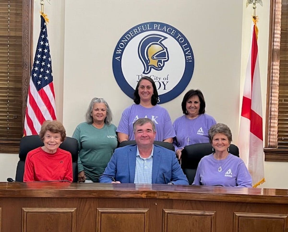 Alpha Delta Kappa month proclaimed by Troy Mayor Jason Reeve...