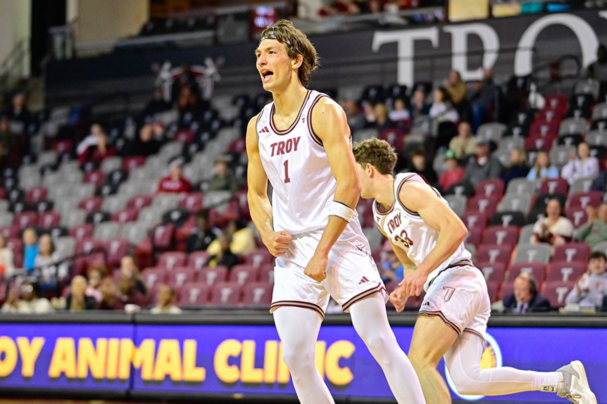 Troy men power past Texas State to remain undefeated in conf...