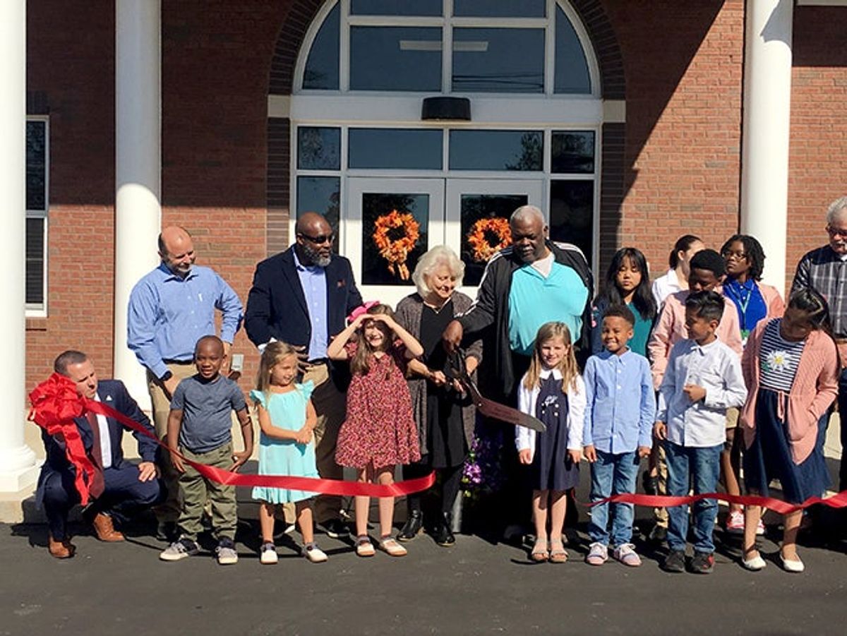 Ribbon cut on new Banks School