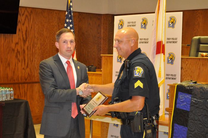 Troy PD celebrates Sgt. Ryan Nelson in retirement
