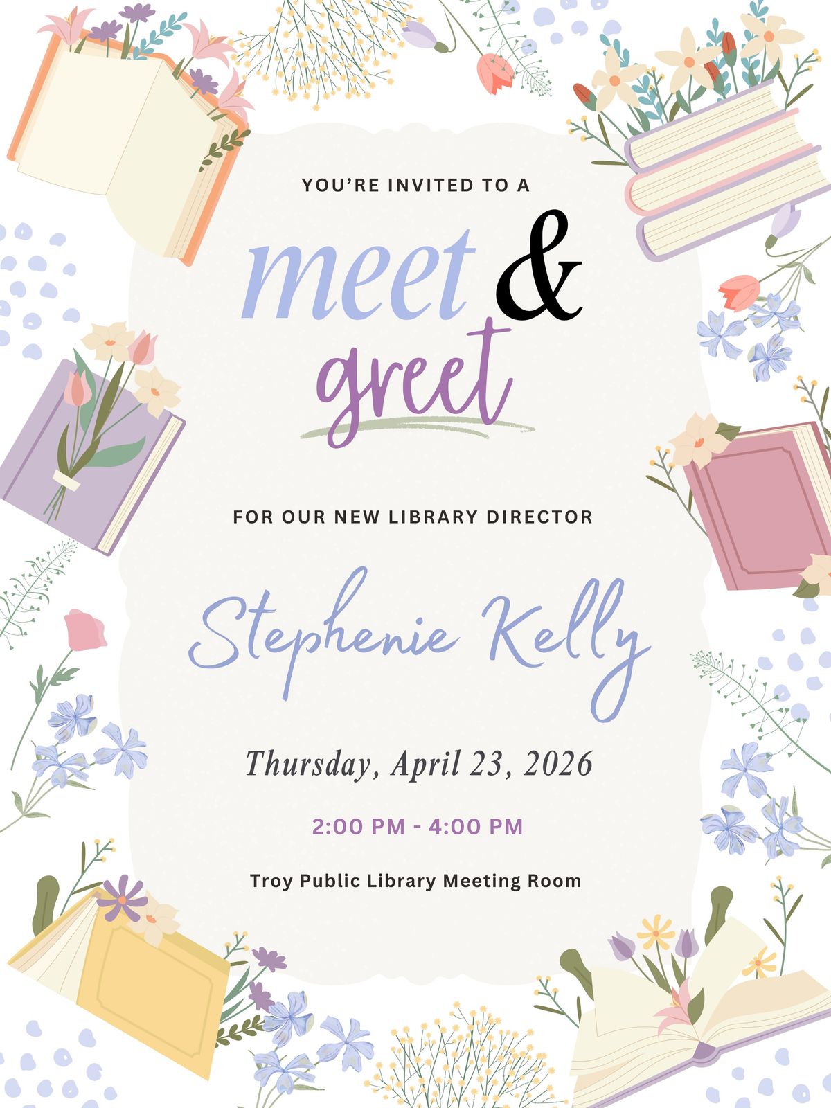 Troy Public Library hosts April 23 meet-and-greet with new d...