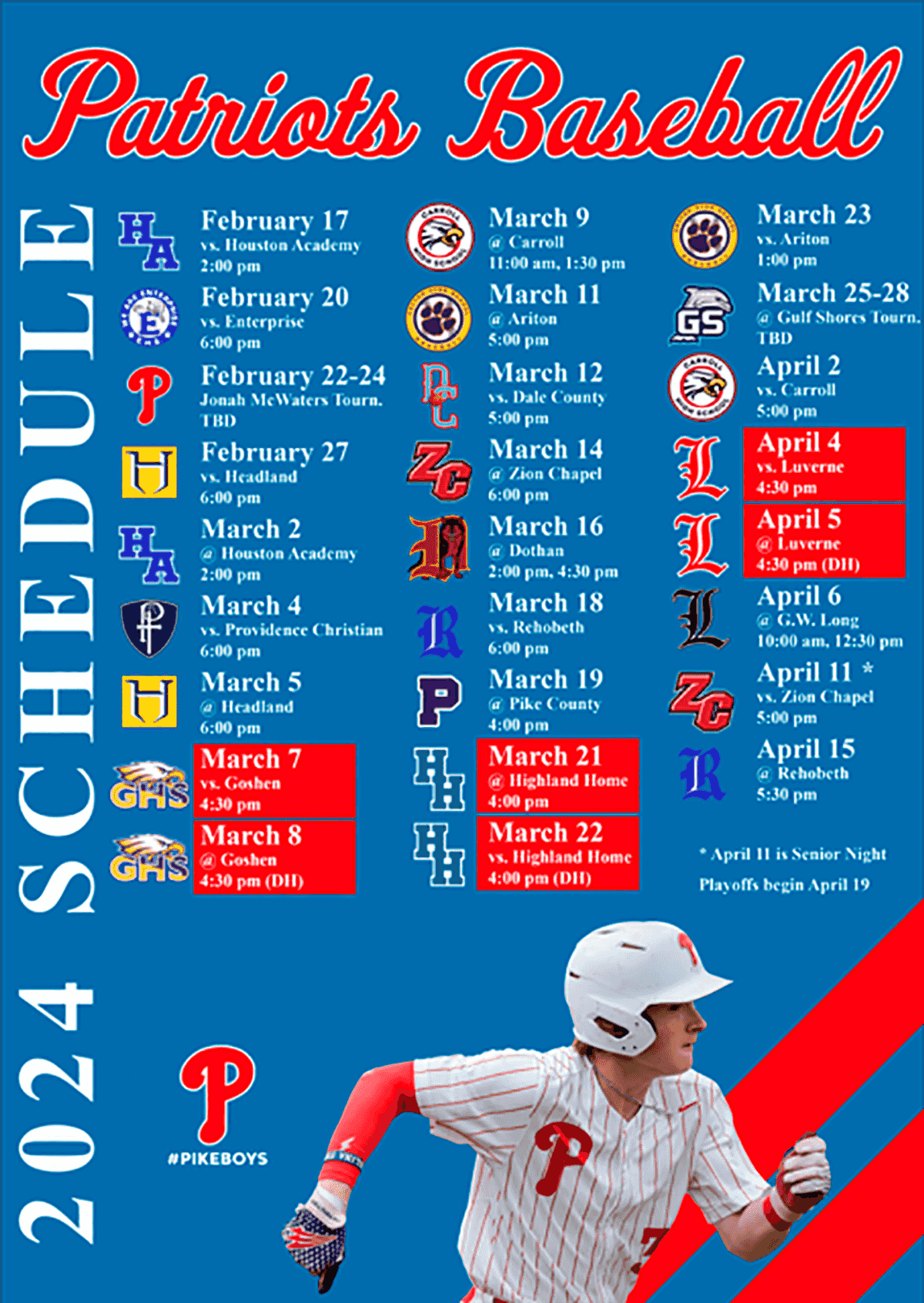 Pike Lib releases baseball, softball schedules
