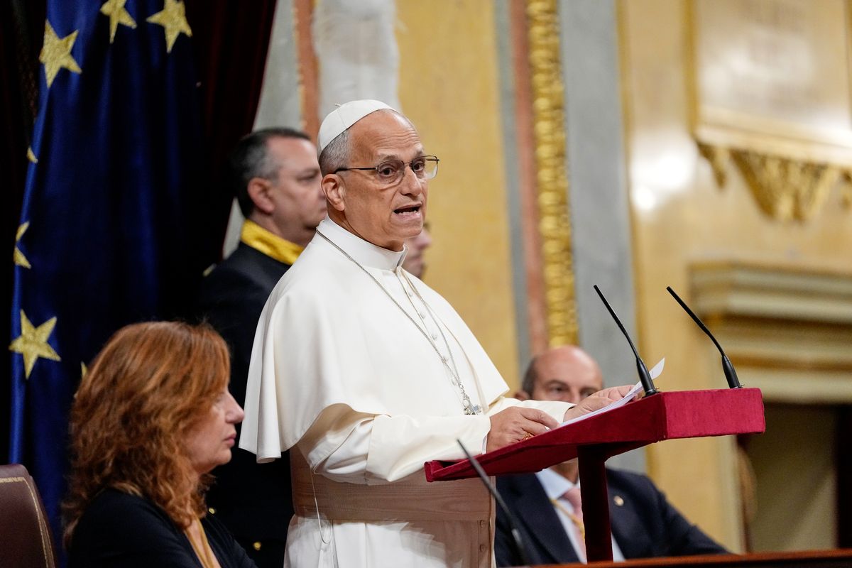 Pope's historic speech to Spain's parliament demands respect...