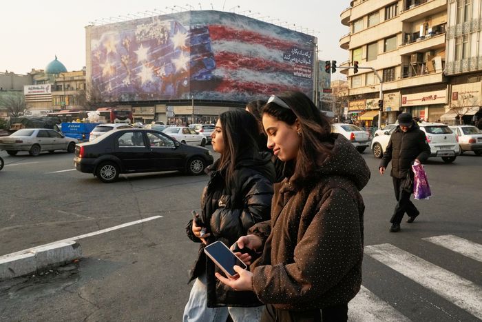 Iran unveils mural warning of retaliation if US conducts a military st...