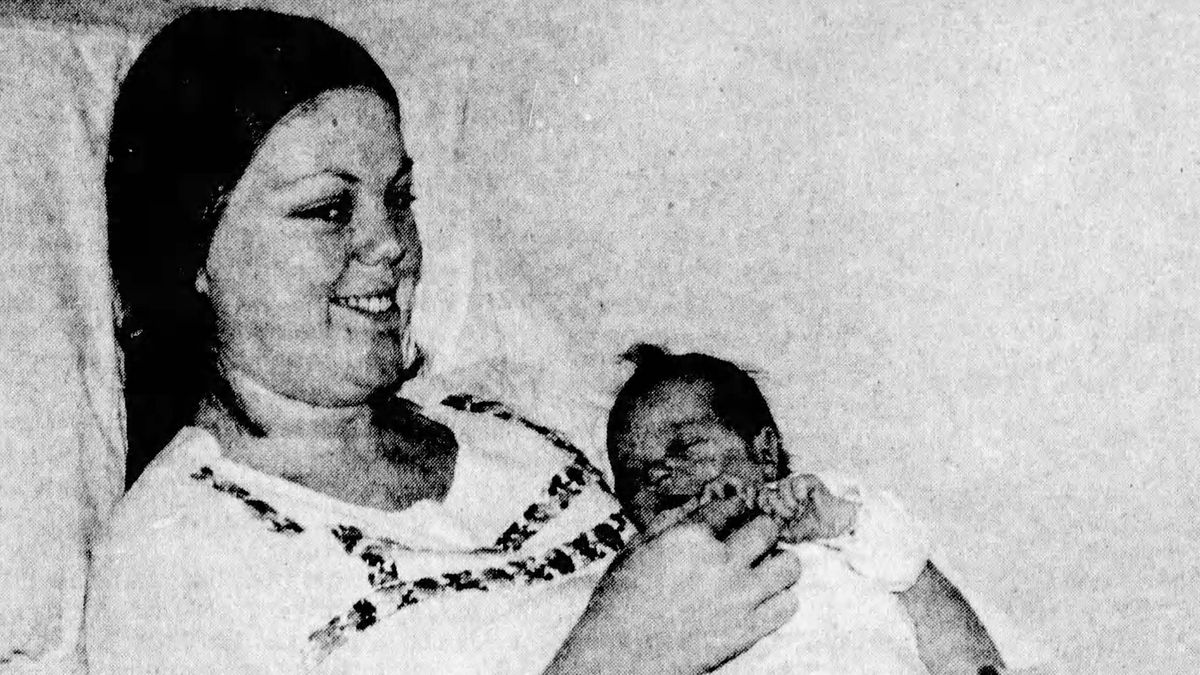 1976: Baby arrives weeks early to be first of the year