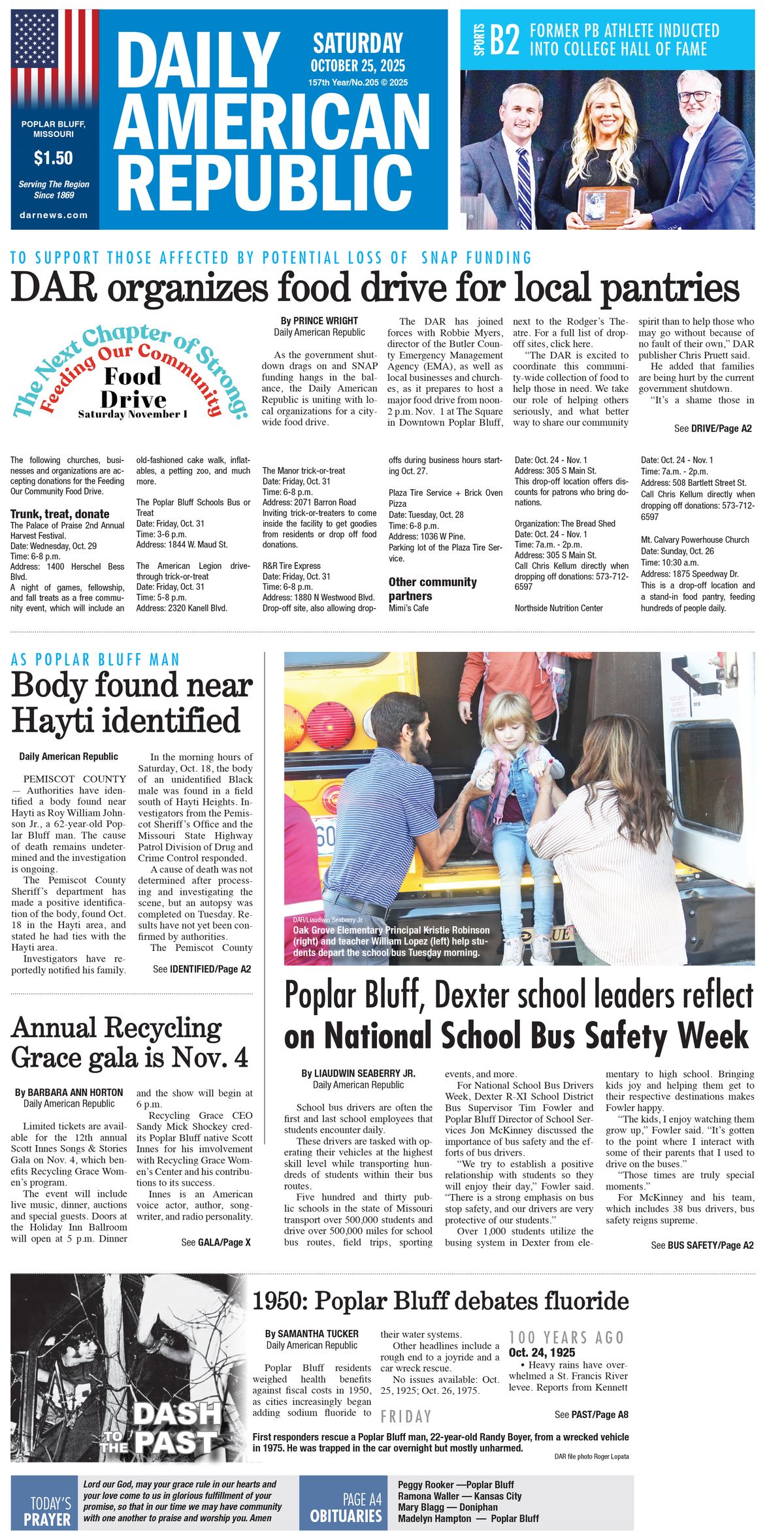 October 25, 2025 - Saturday: E-Edition