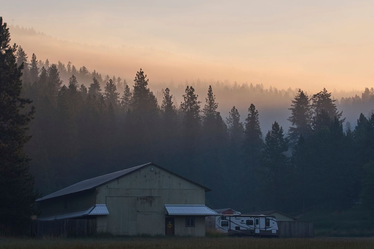 Photos at Canfield Mountain, Idaho, where firefighters came under dead...