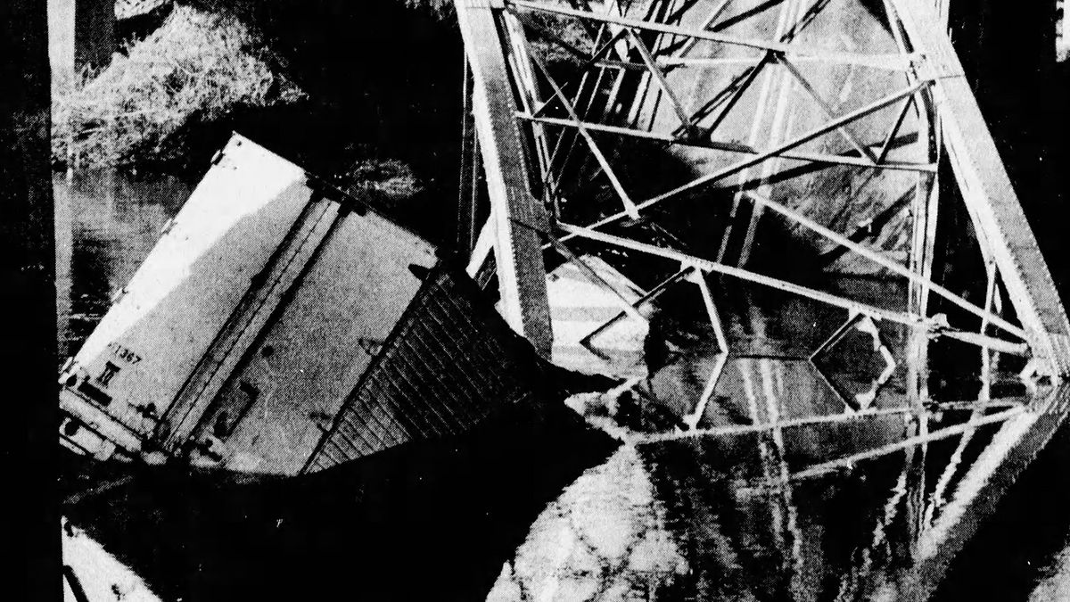 1975: Semi-truck crash topples bridge, Fisk residents save d...
