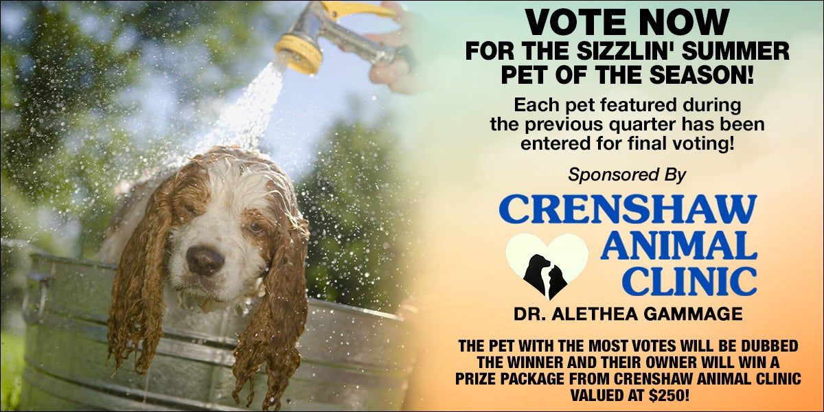 Crenshaw Animal Clinic Pet of the Season contest opens