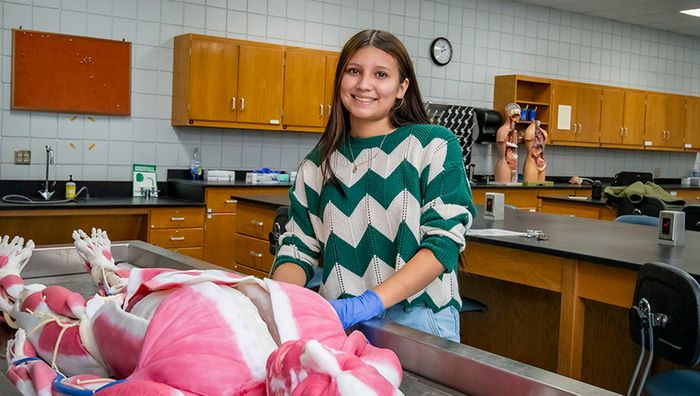 First-generation college student Valeria Cordova-Guerrera finds her vo...