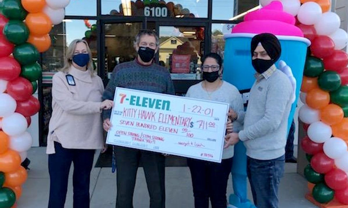 New 7-Eleven location gives back to Kitty Hawk Elementary School