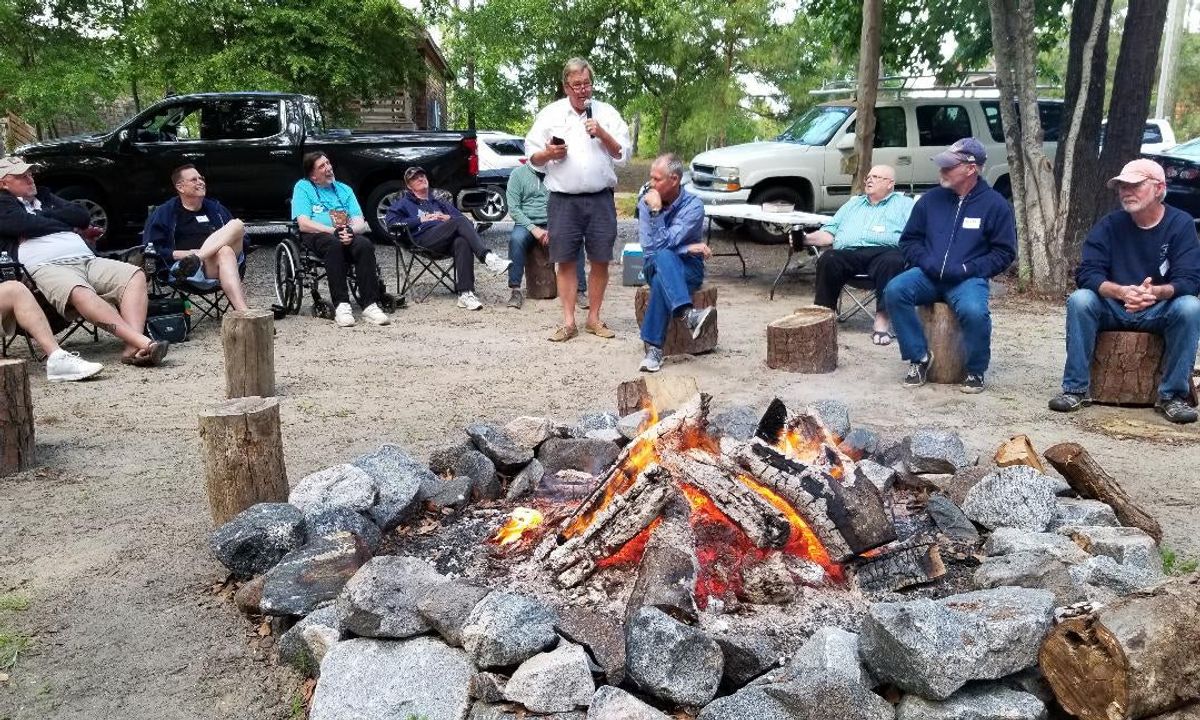 Campfire, prayer, communion reunite Outer Banks men of faith