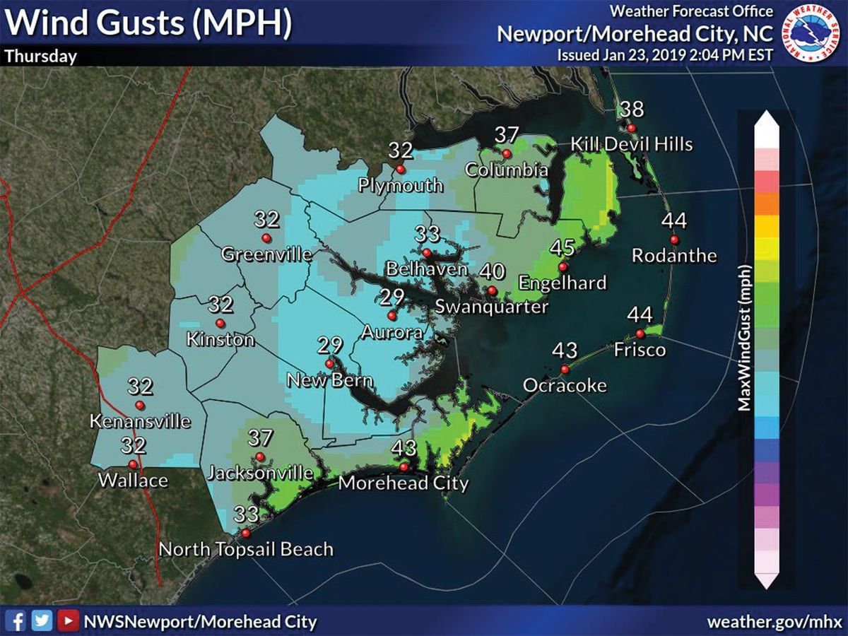 Weather advisories issued by National Weather Service
