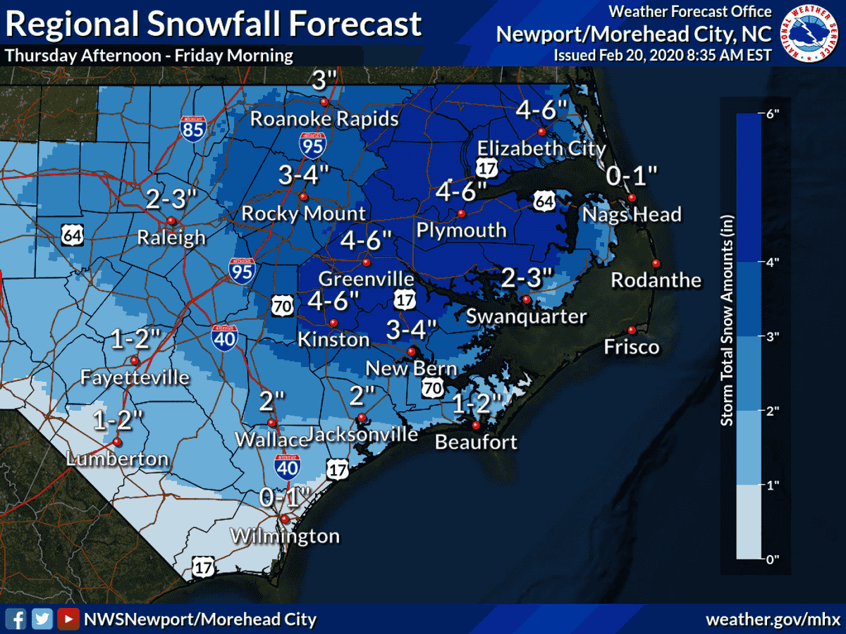 UPDATE: National Weather Service forecast shows increased snowfall tot...