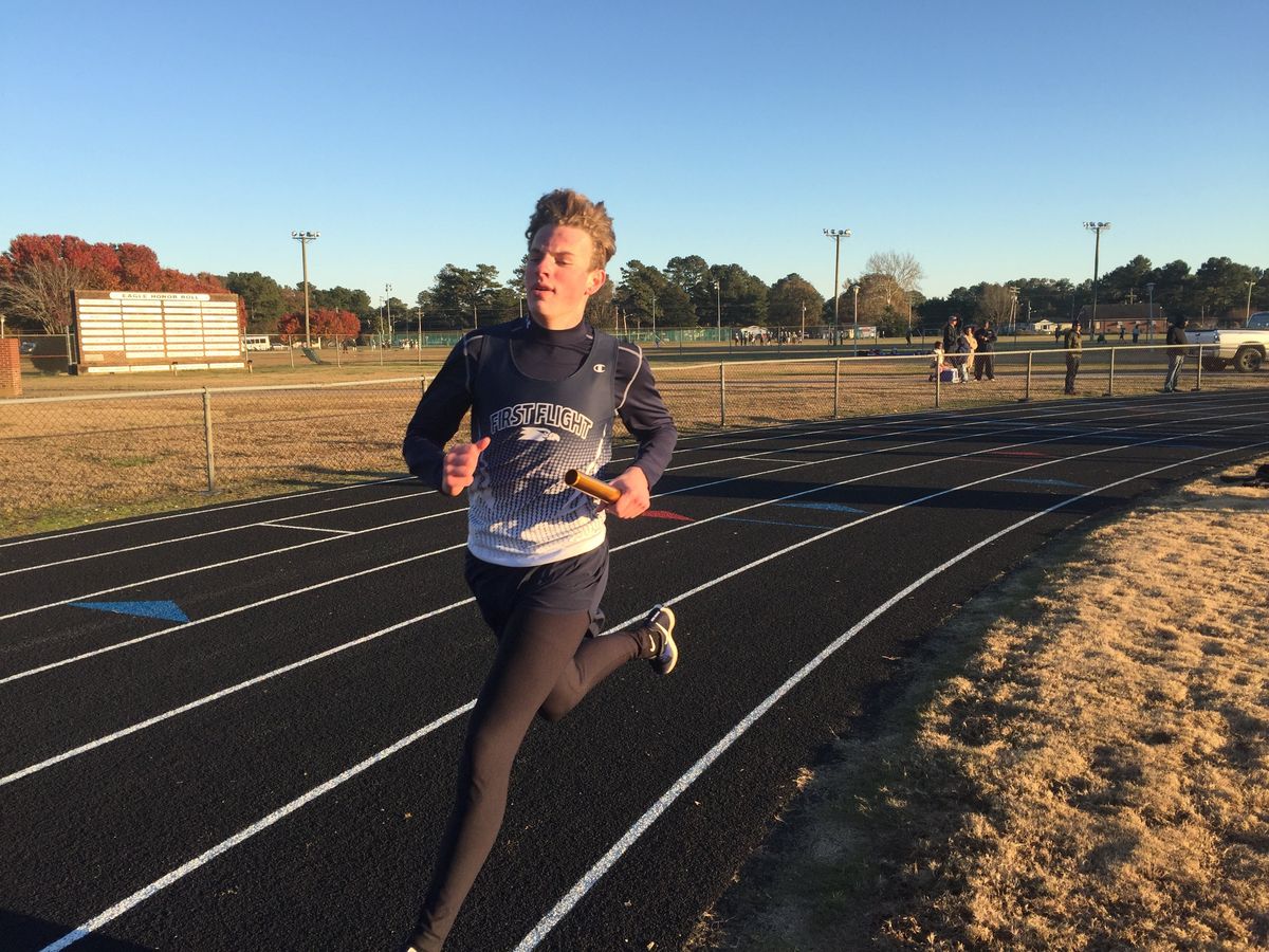 Athletes endure cold weather track meet