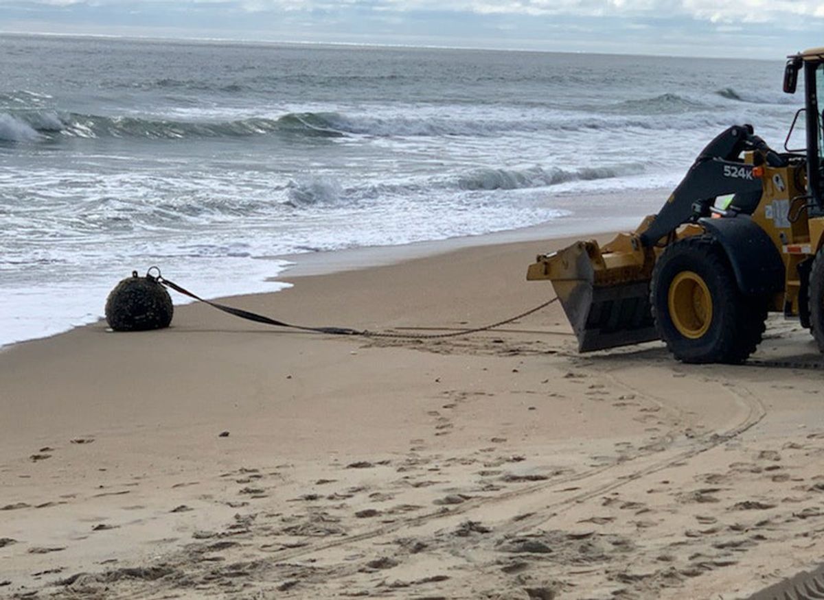 Old military target washes up on Kill Devil Hills beach