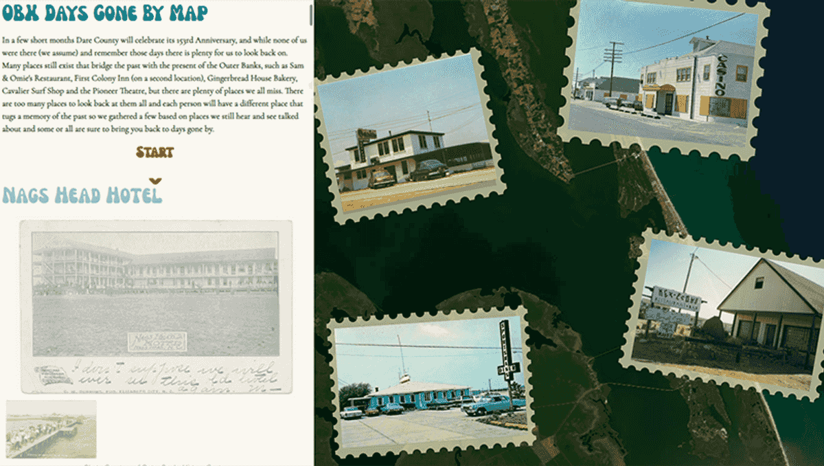Dare GIS Department creates OBX Days Gone By interactive map
