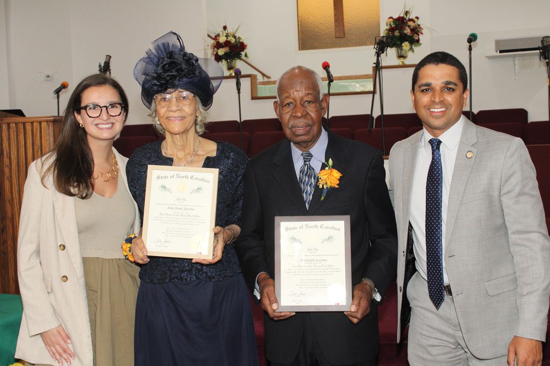 Randolph and June Sessoms receive Order of the Long Leaf Pin...