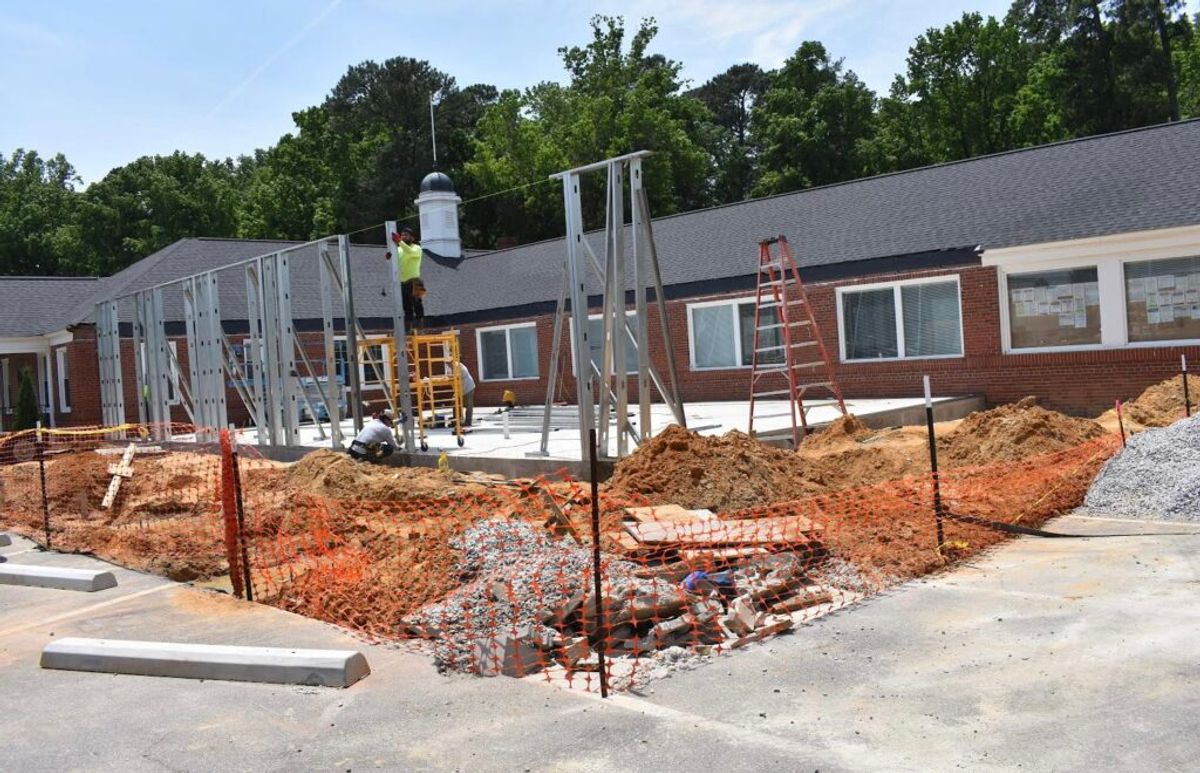 New senior center pavilion taking shape