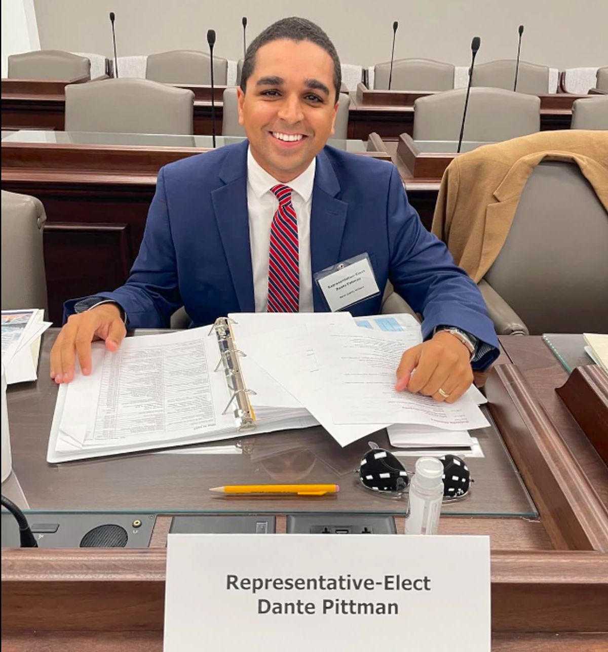 Dante Pittman begins orientation for legislative seat