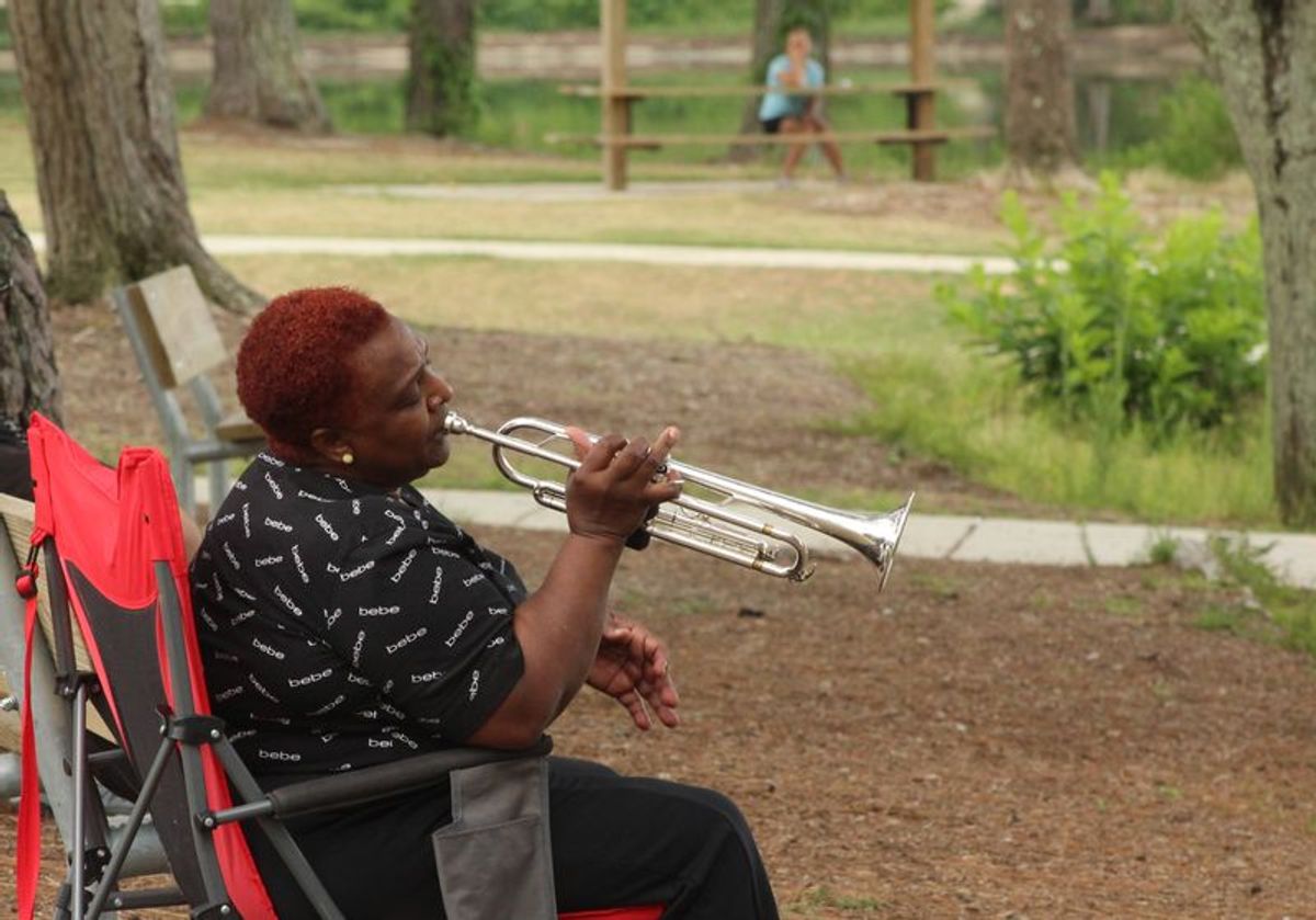 Trumpeter makes musical mark in park