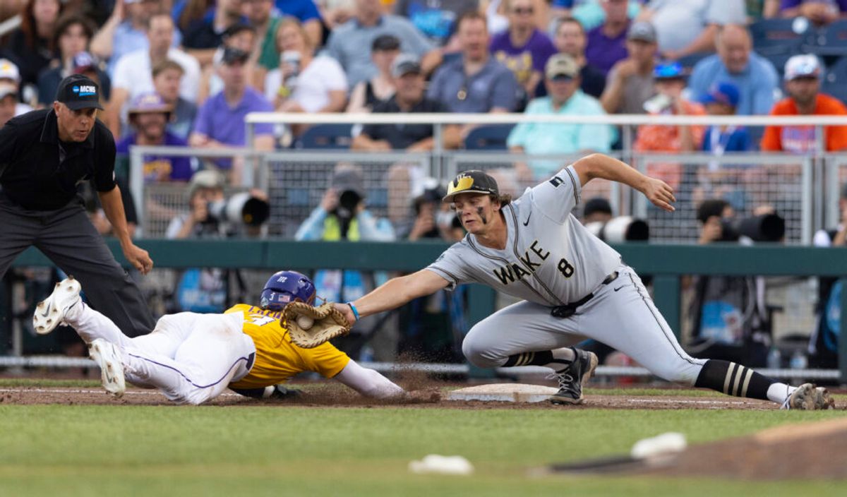 LSU tops No. 1 Wake Forest 5-2 to set up a rematch for a spot in the C...
