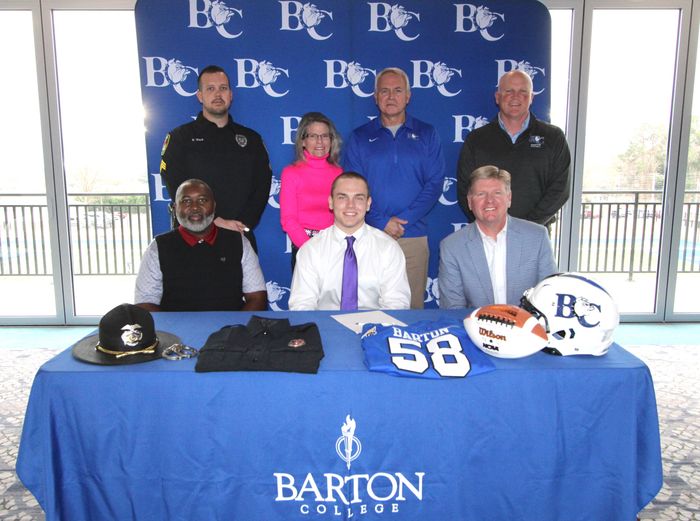 Barton student-athlete signs with Wilson Police Department