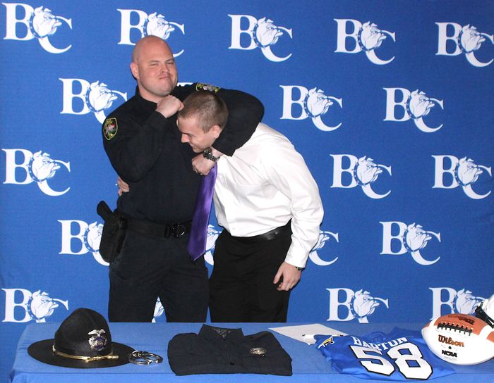 Barton student-athlete signs with Wilson Police Department
