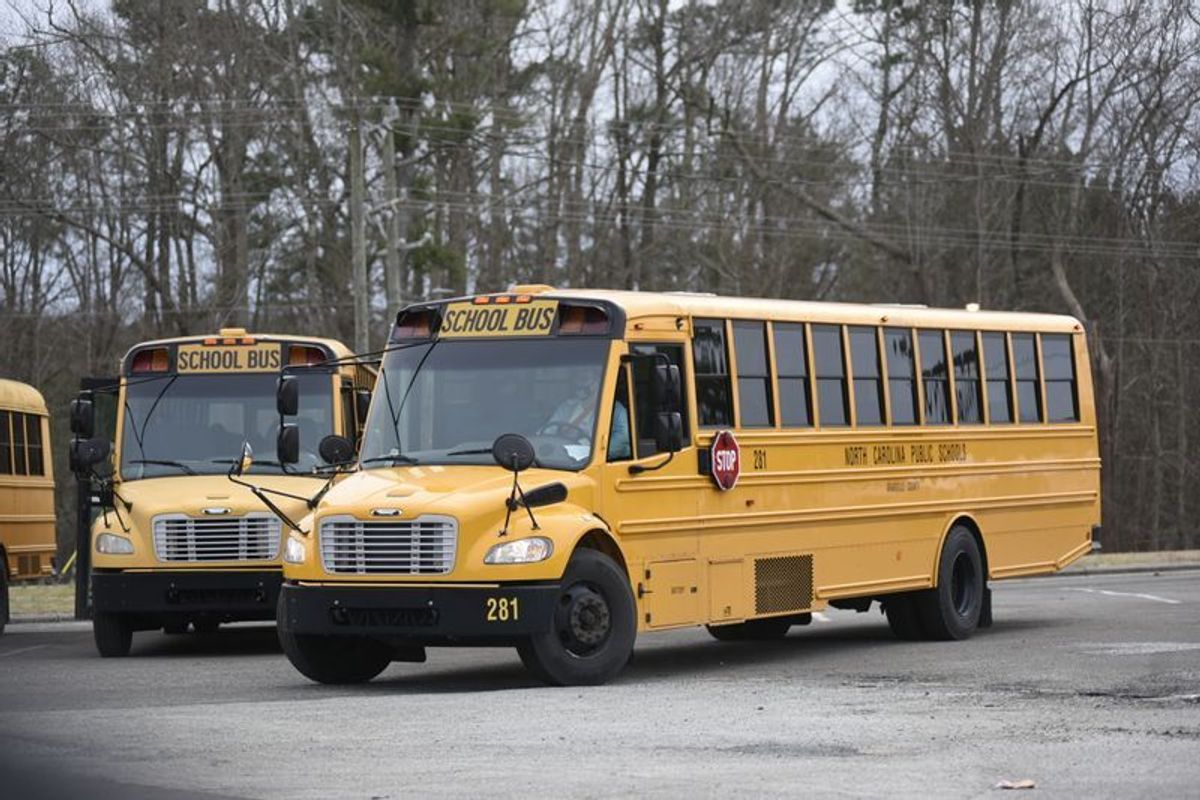 Student burned in fire set on school bus