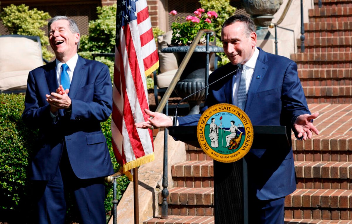 Rivalry aside, UNC grad — Gov. Cooper — honors Coach K