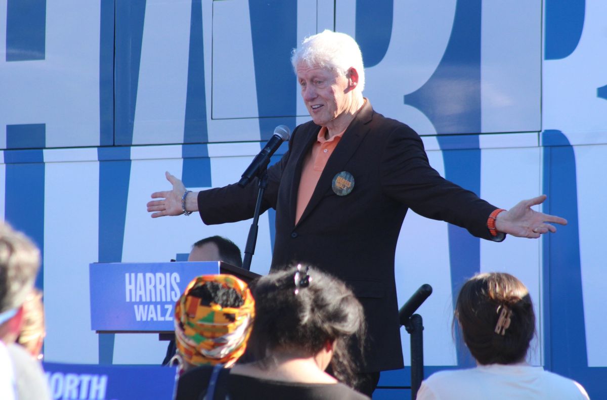 Former President Bill Clinton stumps for Harris campaign in Wilson